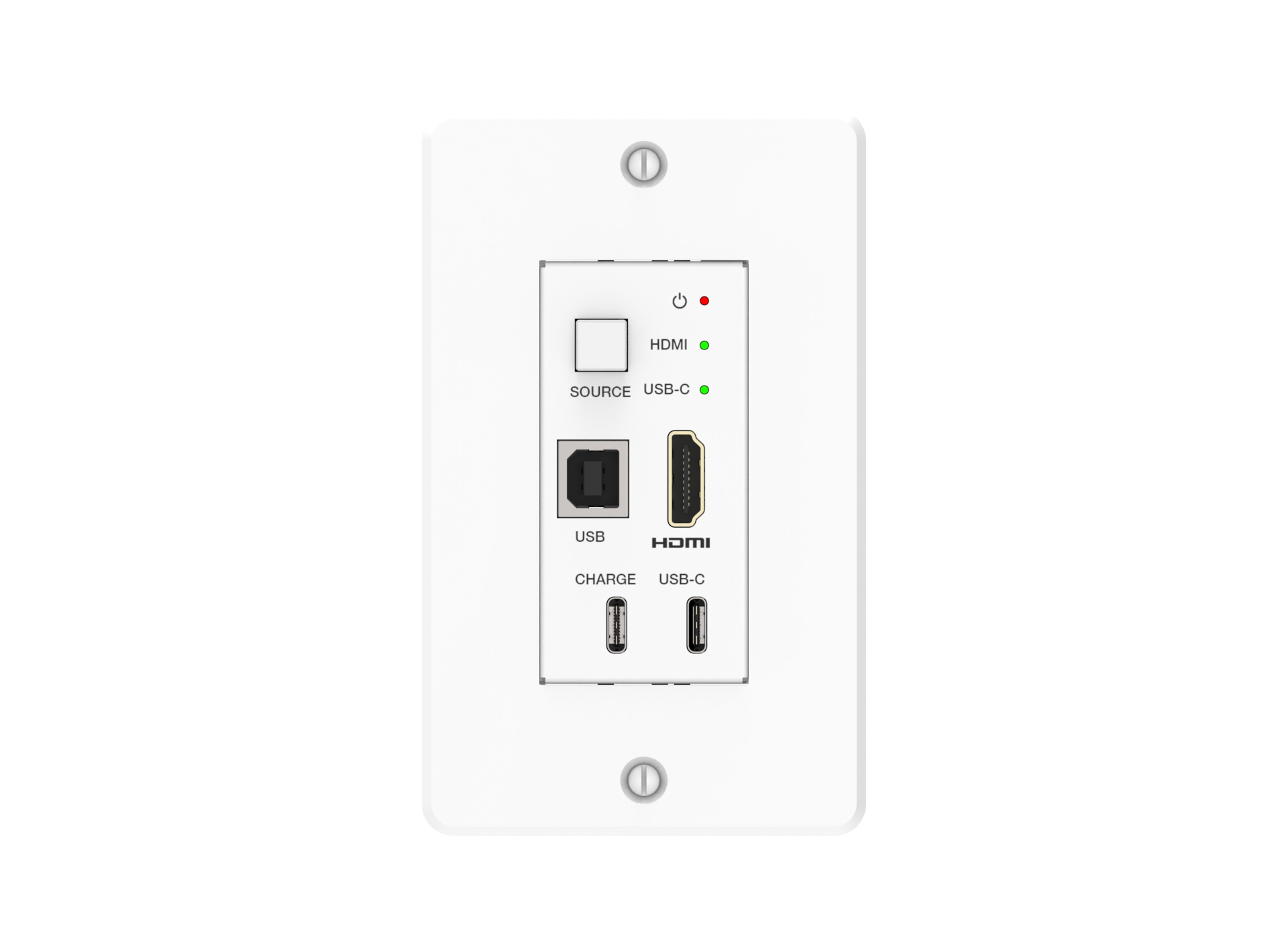 18G, 2x1 HDMI/USB-C, Wall Plate w/Auto-Switching, USB2.0, POE 40M ...