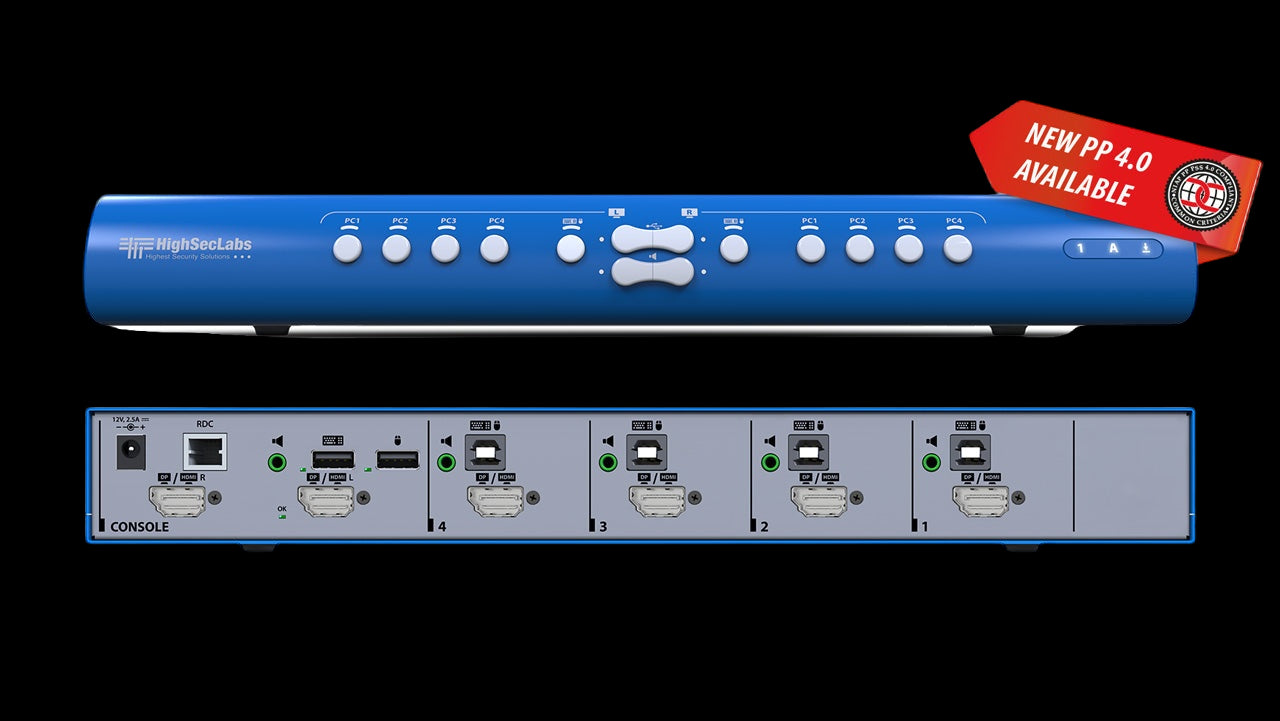 SECURE 4 PORT MINI-MATRIX KVM SWITCHES – Merik Distribution
