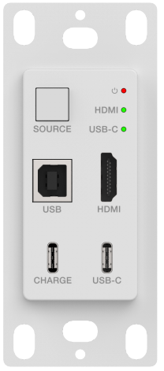 18G, 2x1 HDMI/USB-C, Wall Plate w/Auto-Switching, USB2.0, POE 40M ...