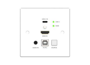 18G, HDMI/USB-C Wall Plate POC 100M – Merik Distribution