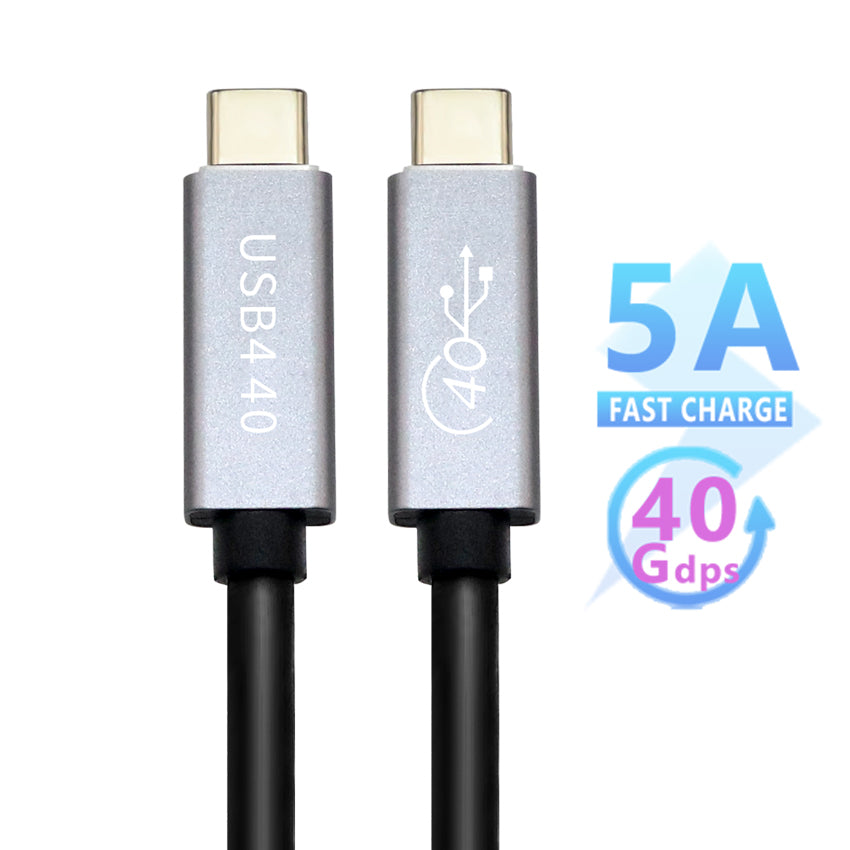 USB-4 Cable - Alluminium Head 240Watt, Thunderbolt3, 40Gbps Data ...